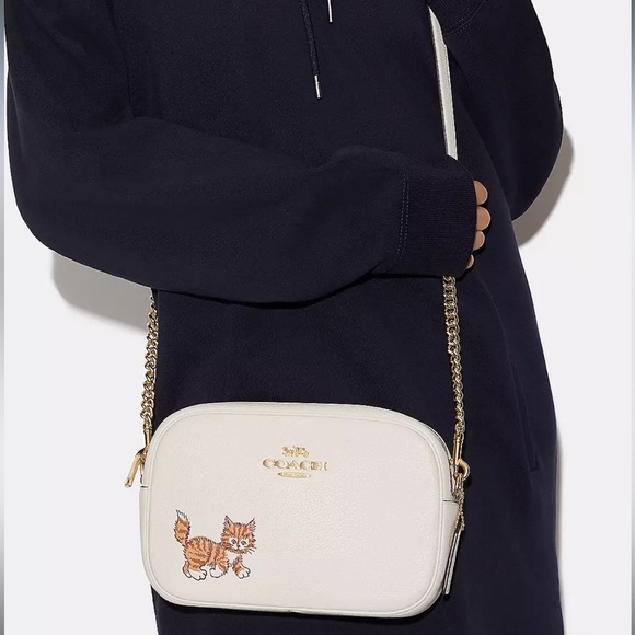 Bags | Coach Leather Jamie Camera Bag With Dancing Kitten Msrp 398 ...